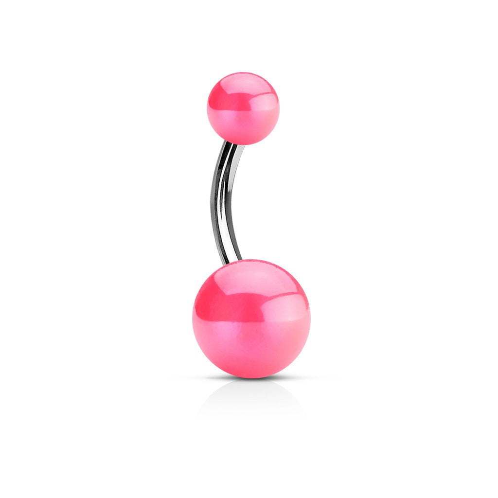 Metallic Belly Ring Pink Belly Button Rings & Bars — Belly Bling
