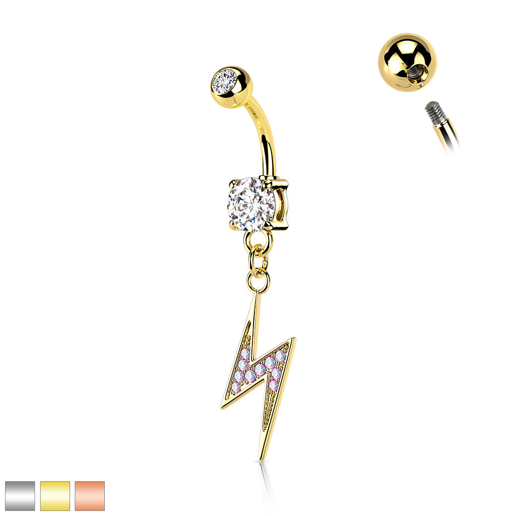 Stainless Steel Navel Ring Owl Dangling Handcuffs Belly Button Ring ...