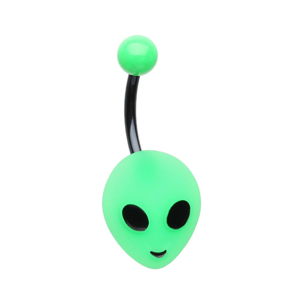 Green Alien Belly Ring Belly Button Rings & Bars — Belly Bling