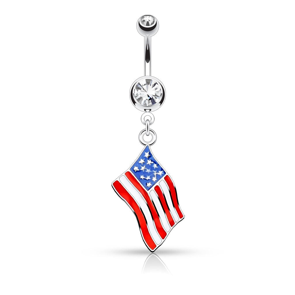 American Flag Belly Button Ring Belly Bars & Belly Button Rings — Belly ...