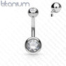 Titanium Internally Threaded Belly Ring Navel Piercing Jewelry & Belly ...