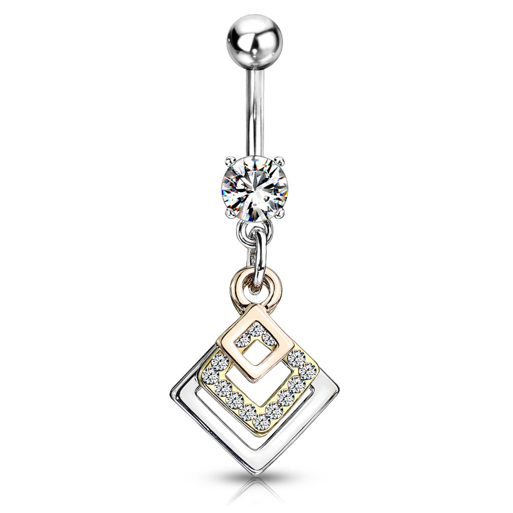 Diamond Shaped Belly Button Rings